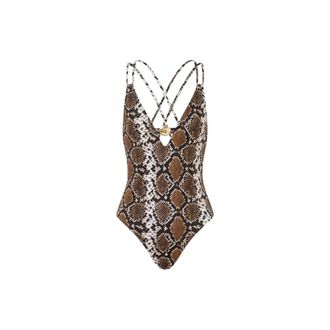 Moschino Maillot de bain une pi&egrave;ce imprim&eacute; Smiley Serpent - Femme - Maillots de bain - Multicolore - Taille: 40 FR