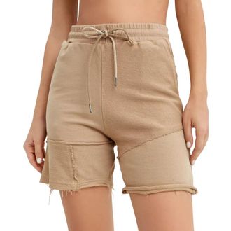 SER.O.YA Beige Dax Shorts mit Einzigartigem Finish - - Shorts - Damen - Beige - 2XS