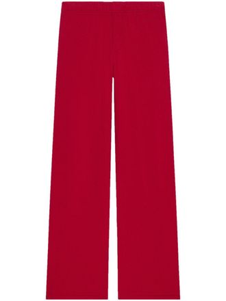 Courrèges pantalon de jogging à coupe évasée - Rouge