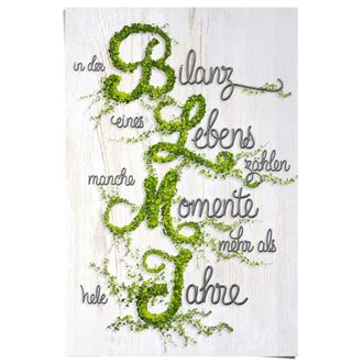 Reinders Poster, Bilanz des Lebens, Schlafzimmer, Poster, Wanddeko, Room Decor, 150 gr. gl&auml;nzend Bilderdruckpapier, Gr&uuml;n, 91,5 x 61