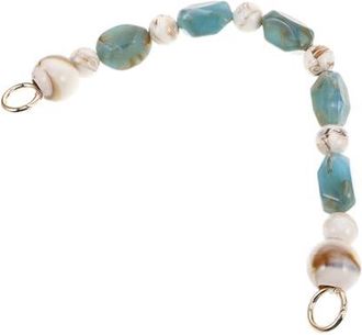 BESTONZON POPETPOP Bandouli&egrave;re de Paquet &agrave; Main en Perles Acryliques 38 CM Cha&icirc;ne Perl&eacute;e Contrast&eacute;e Beige Anse pour Pochettes et Portefeuilles Accessoire Artisa