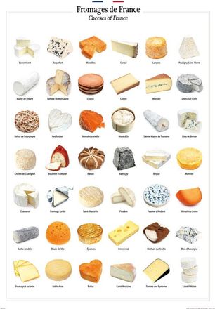 1art1 K&auml;se XXL Poster K&auml;se Aus Frankreich Plakat | Bild 120x80 cm