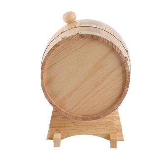 Emoshayoga HEEPDD Schwerkraft-Getr&auml;nkespender, 3 L, Weinfassspender aus Vintage-Holz, Eiche, mit St&auml;nder f&uuml;r Whiskey, Tequila, Rum, 9,25 X 6,3 Zoll, Rustikales D