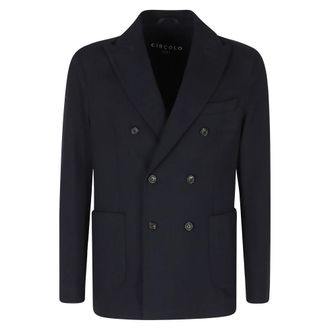 Circolo 1901 Giacca Doppio Petto Cotone - - Jackets - Herren - Blau - S
