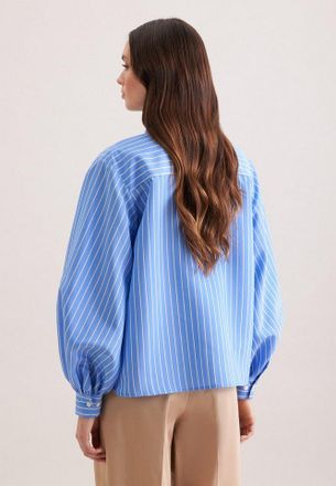 Seidensticker Schluppenbluse 1/1 Binderkragen Gestreift