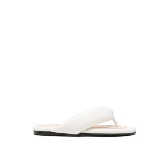 Carven Femme, Chaussures, Blanc, Taille: 40 EU Tongs en cuir