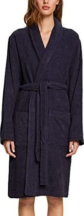 Esprit Peignoir unisexe 100% coton, bleu marine, XXL