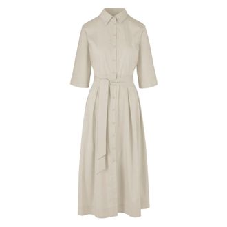 Bomboogie Femme, Robes, Beige, Taille: 46 FR Robe Chemise &Eacute;vas&eacute;e en Satin