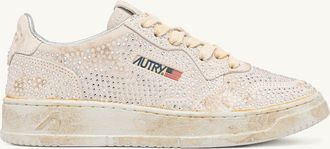 Autry BASKETS MEDALIST LOW CRYSTAL MICRO STRASS BLANC