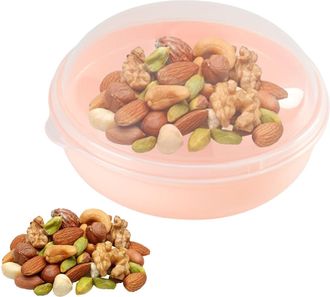 Generic Runde Lebensmittelbehälter, Brotaufbewahrungsbox Runde Lebensmittelbehälter Lunchbox Bagels, Nüsse, Lebensmittelaufbewahrungsbehälter mit luftdichten 