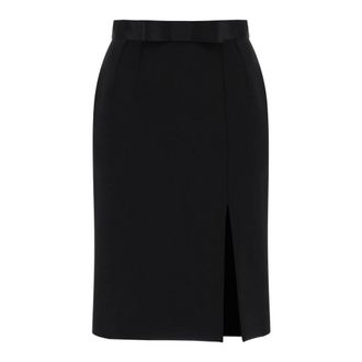 Dolce & Gabbana Eleganter Satin Taillen Bleistiftrock - - Skirts - Damen - Schwarzk - L