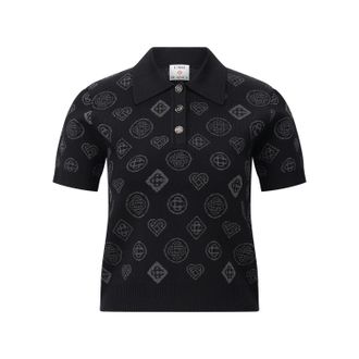 Casablanca Poloshirt mit Logoprint