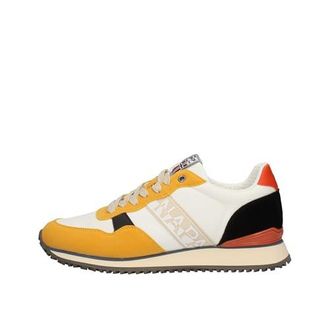 Napapijri Cosmos Baskets en similicuir et nylon, White Yellow, 43 EU