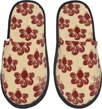 Generic Peluche Pantoufles Croquis de poulet pour Thanksgiving Antid&eacute;rapant Chaussons en Peluche Respirant &eacute;l&eacute;gant Pantoufles Maison Maison Ext&eacute;rieur M