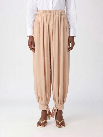 Andamane Wide-Leg-Hose aus reiner Baumwolle mit elastischem, mittelhohem Bund