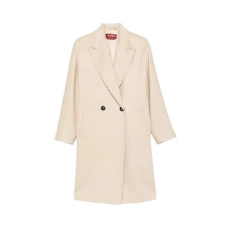 Max Mara Zweireihiger Mantel - - Coats - Damen - Beige - S