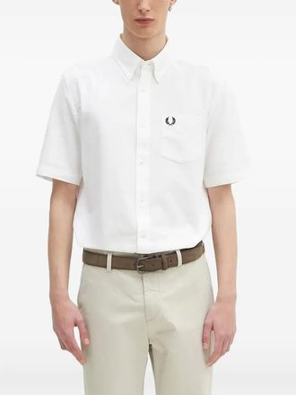 Fred Perry chemise à logo brodé - Blanc