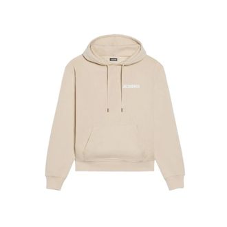 Jacquemus Homme, Sweatshirts et sweats &agrave; capuche, Beige, Taille: 2XL Sweat &agrave; capuche classique