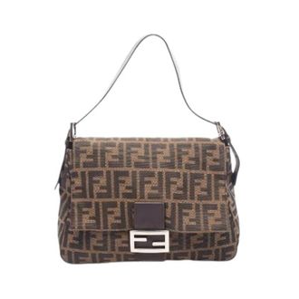 Fendi Pre-owned Mamma Baguette Canvas Leather Shoulder Bag - - Pre-owned - Damen - Braun - ONE SIZE