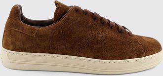 Tom Ford Baskets basses en cuir de veau su&eacute;d&eacute; avec logo emboss&eacute;