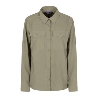 Patagonia Sonnenhemd f&uuml;r Frauen - - Blouses & Shirts - Damen - Gr&uuml;n - L
