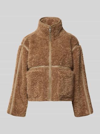 Neo Noir Jacke aus Teddyfell mit Rei&szlig;verschluss Modell Nida