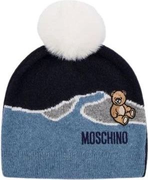 Moschino unisex, Accessoires, Multicolore, Taille: M Bonnet jacquard en m&eacute;lange de laine