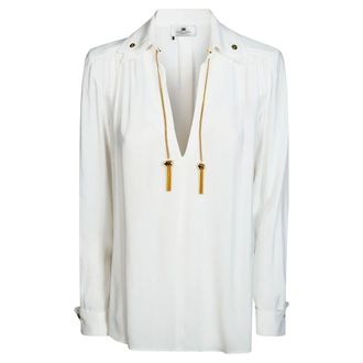 Elisabetta Franchi Damen, Blusen & Hemden, Wei&szlig;, LGr&ouml;&szlig;e