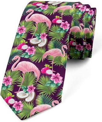 Generic Cravate Homme Roses Vert Fine Men Tie &Eacute;l&eacute;gant Cravate Pour Accessoires Mariage L&Eacute;cole