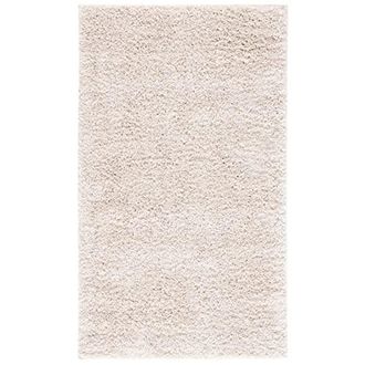 Safavieh Zottelig Teppich für Wohnzimmer, Esszimmer, Schlafzimmer - August Shag Collection, Kurzer Flor, Beige, 61 X 91 cm