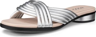 Ecco Sculpted Alba 25 Slide Sandalen für Damen, Reines Silber, 8/8.5 UK