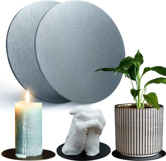 Wunderwerk 2X Untersetzer Leder für Abdruckset, Glasuntersetzer, Untersetzer für Getränke, Bar, Tassen, Glas - Tischuntersetzer, Untersetzer für Kerzen, Schlüsse