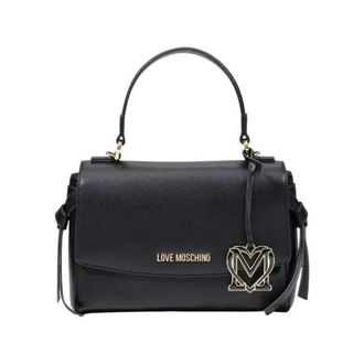 Love Moschino Henkeltasche mit Logo-Anh&auml;nger - - Bags - Damen - Schwarzk - ONE SIZE