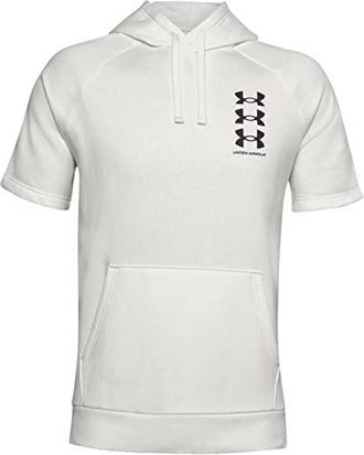 Under Armour Rival Sweat &agrave; capuche en polaire pour homme, blanc, S