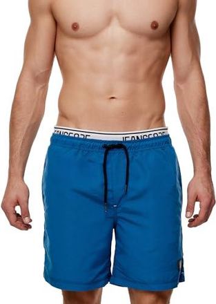 Indicode Hommes Solomon Swimming Trunks | Pantalon Court de Bain avec 3 Poches et Cordon de Serrage Sapphire XL