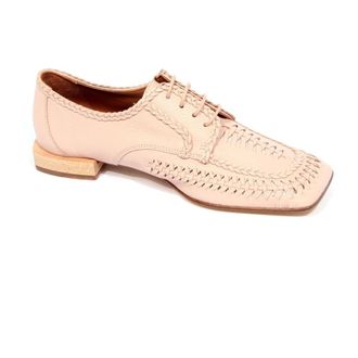 Zinda Geflochtene- perforierte Lederschuhe - Modell Rose - - Shoes - Damen - Rosa - 40 EU