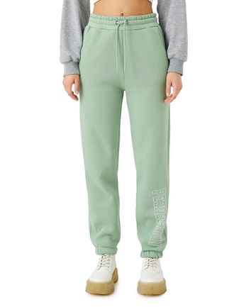 Koton Women Slogan Printed Pocket Detail Drawstring Jogger Sweatpants