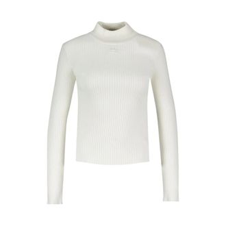 Courr&egrave;ges Re-edition Rippstrick Pullover mit Stehkragen - - Knitwear - Damen - Wei&szlig; - M