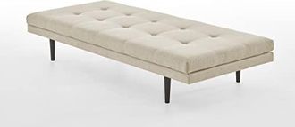 Atlantic Home Collection ATLANTIC home collection Polsterliege Bergen mit Kissenrolle, 85/200cm, Creme