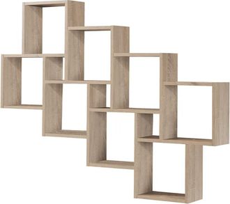 FMD Möbel 2006-003E Laurio 3 Wandregal, Spanplatte, maße 120.8 x 94.5 x 15.7 cm (BHT)