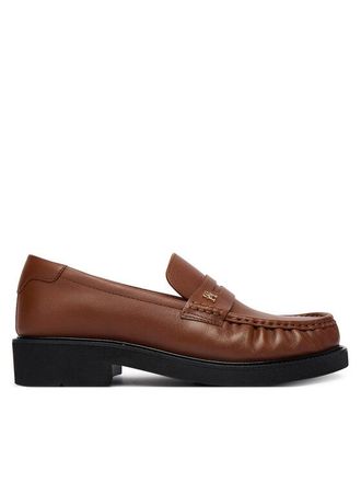 Tommy Hilfiger Mokassins Th Square Toe Leather Loafer FW0FW08977 Braun