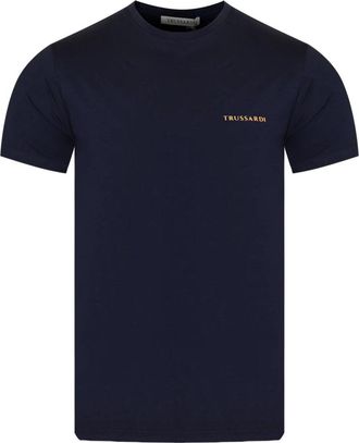 Trussardi Blau Baumwoll T-Shirt f&uuml;r M&auml;nner - - Tops - Herren - Blau - XL