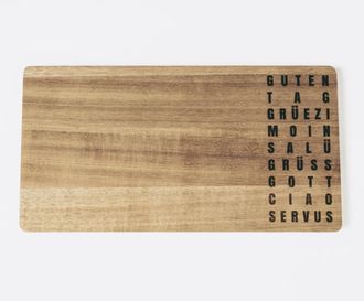 R&auml;der Brettchen Guten Tag mehrsprachig