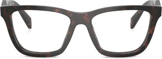 Prada lunettes de vue à monture carrée - Marron