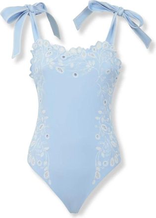 SIMKHAI Femme, Maillots de bain, Bleu, Taille: 40 FR Laurie One-piece