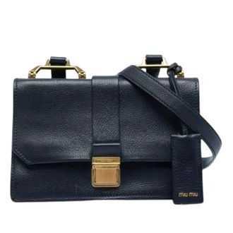Miu Miu Pre-owned Leder Schultertasche - - Pre-owned - Damen - Blau - ONE SIZE