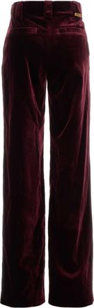 Versace Viscose Cupro Trousers - Burgundy