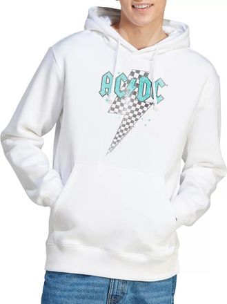 AC/DC ACDC Unisex Skewed Checkerboard Bolt Hoodie Kapuzenpullover, wei&szlig;, M