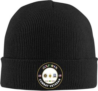 Generic Bonnet en Tricot Ancien Combattant des Combats du Golfe du Corps du Renseignement Militaire Am&eacute;ricain Respirant Casquette De Cr&acirc;ne &Agrave; Revers Unisexe Bo