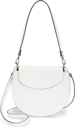 Peter Hahn Umh&auml;ngetasche goldfarbenen Metallelementen Peter Hahn weiss